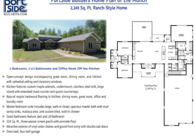 Home Plan of the Month - PortSide Builders • New home ideas