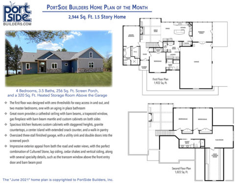 Home Plan of the Month - PortSide Builders • New home ideas